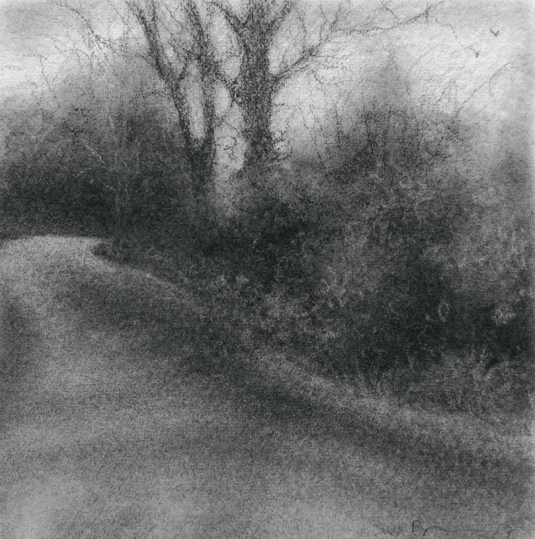 Sue Bryan - Rural Road 7 (Realistic Black and White Charcoal Drawing of ...