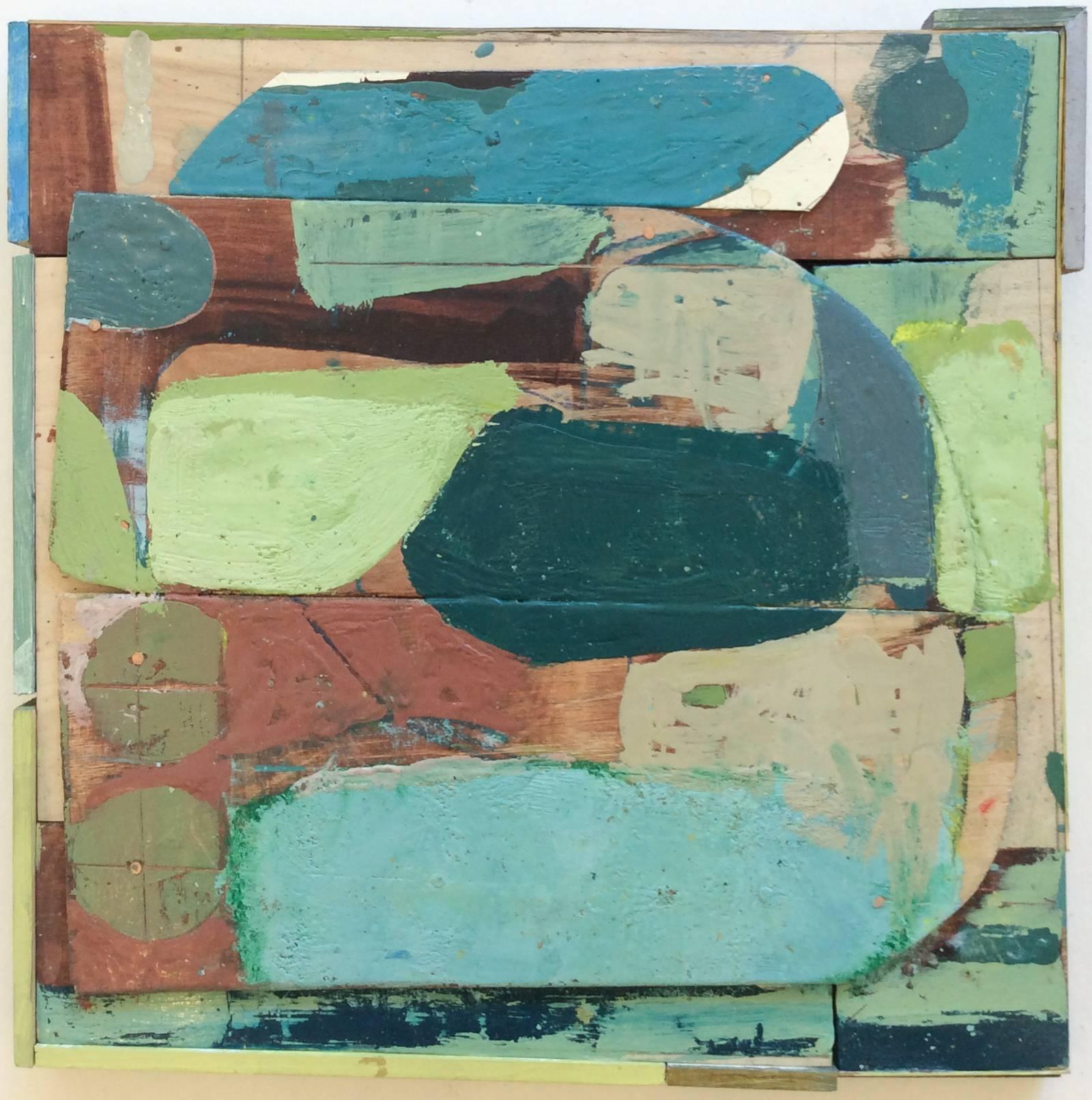 James O'Shea - Buy Me a Bicycle (Small Blue and Green Gestural Abstract ...