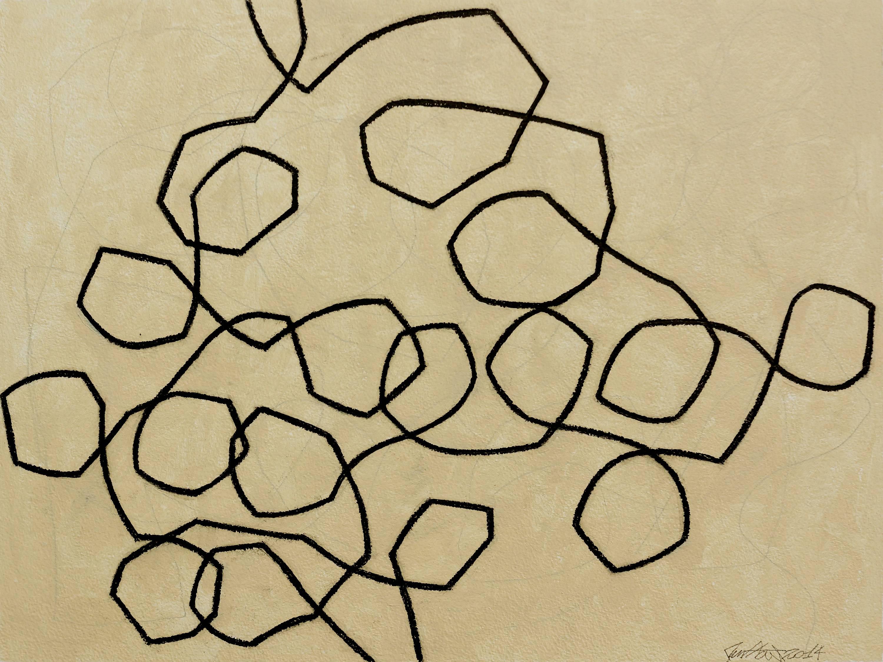 Ralph Stout - Black and White Abstract Graphite Drawing, Untitled 20 ...