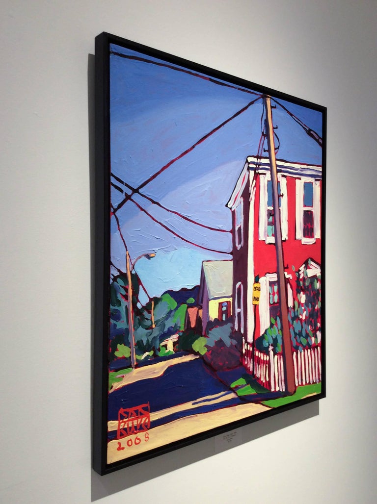Dan Rupe - Down Bangs Street (Modern Fauvist Style Cityscape Painting ...
