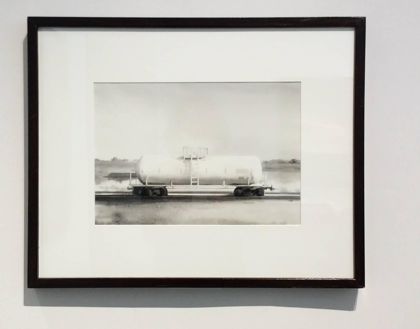 Scott Nelson Foster - Train II (Black and White Watercolor Painting on ...