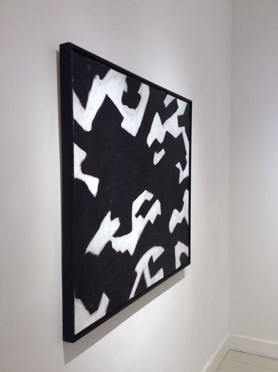 Stephen Brophy - Black White and Red Abstract (Modern, Graphic Oil ...