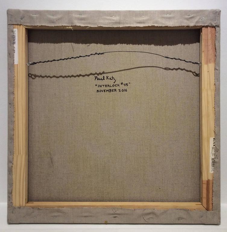 Paul Katz - Interlock #45 (Graphic, Abstract Red, Grey, White and Black ...