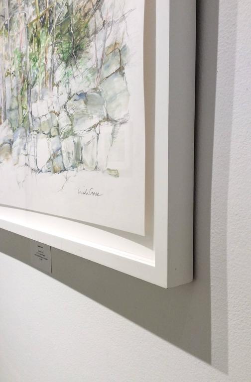 Linda Cross - Thicket (Modern, Impressionistic Rock Landscape Drawing ...