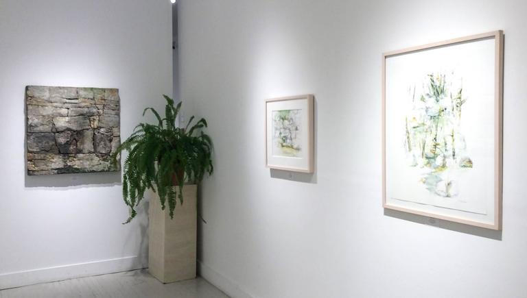 Linda Cross - Thicket (Modern, Impressionistic Rock Landscape Drawing ...