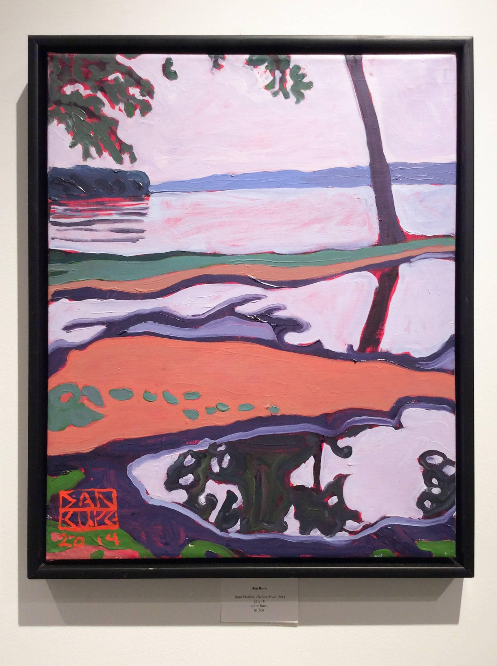 Dan Rupe - Rain Puddles, Hudson River (Modern Fauvist Style Abstracted ...