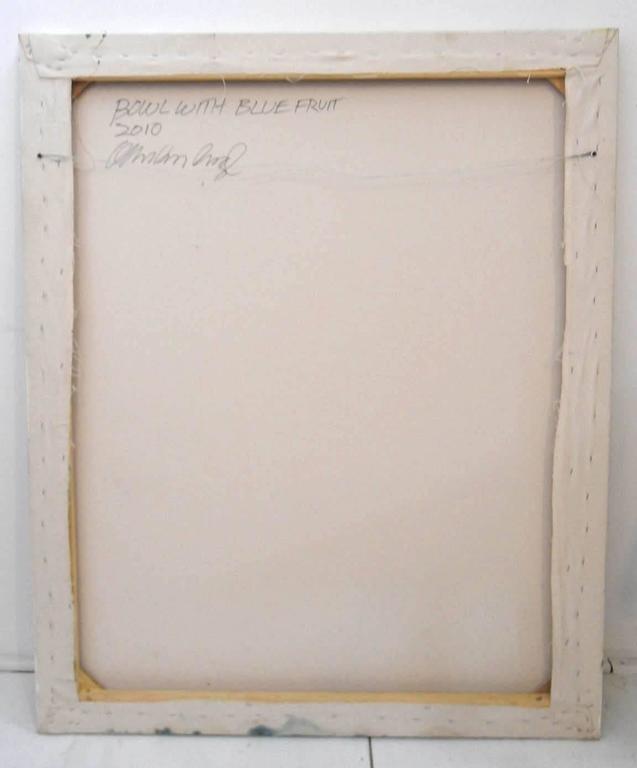 Christopher Engel - Bowl with Blue Fruit (Colorful Abstract Still Life ...