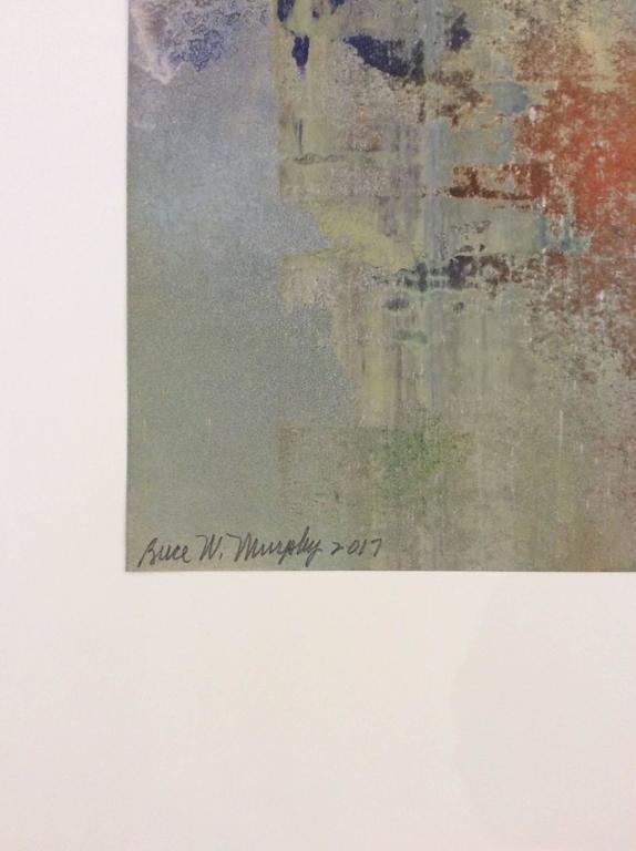 Bruce Murphy - Blue Veils (Pair of Abstract Paintings on Paper, Blue ...