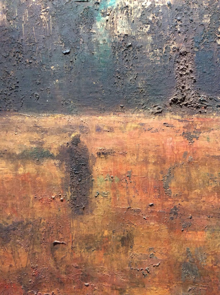Don Bracken - Figure in a Field: Abstract Mixed Media Landscape on ...