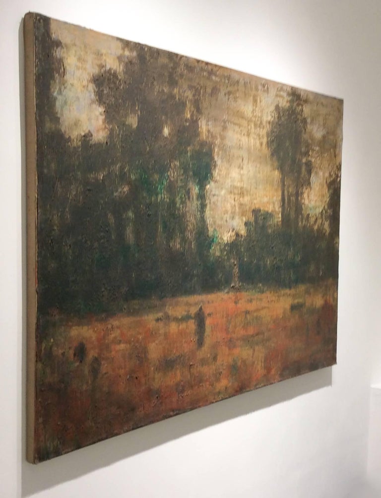 Don Bracken - Figure in a Field: Abstract Mixed Media Landscape on ...