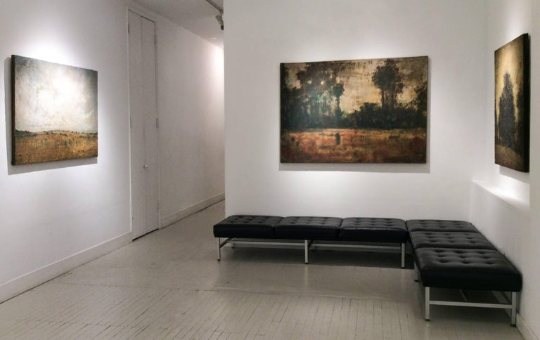 Don Bracken - Figure in a Field: Abstract Mixed Media Landscape on ...