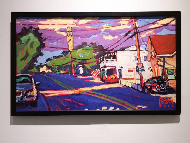 Dan Rupe - Monument at Fairland (Colorful Fauvist Style Cityscape ...