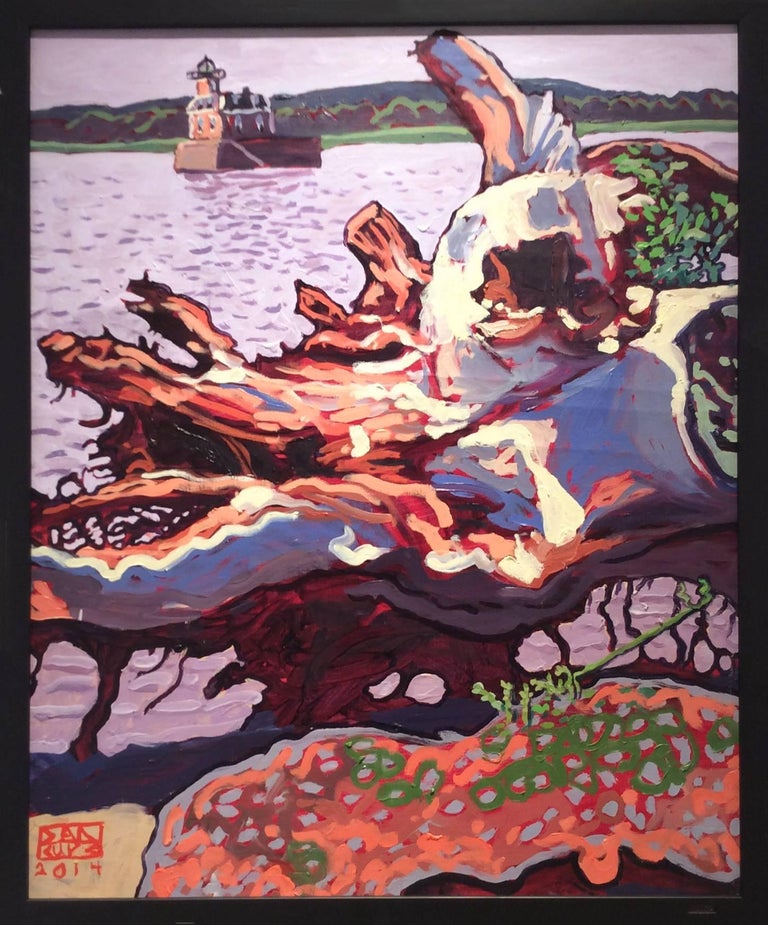 Dan Rupe - River Stump, Athens Lighthouse: Fauvist Style Landscape ...