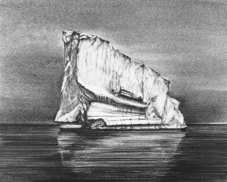 Juan Garcia-Nunez - Iceberg Drawing 3: Black and White Landscape ...