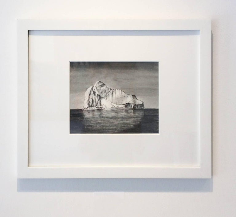 Juan Garcia-Nunez - Iceberg Drawing 1: Black and White Landscape ...