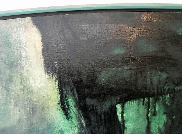 Christopher Engel - Fan Paintings #5: Modern, Abstract Expressionist ...