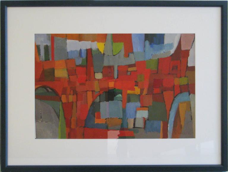 William Bond Walker - City (Abstract Expressionist Cityscape Painting ...