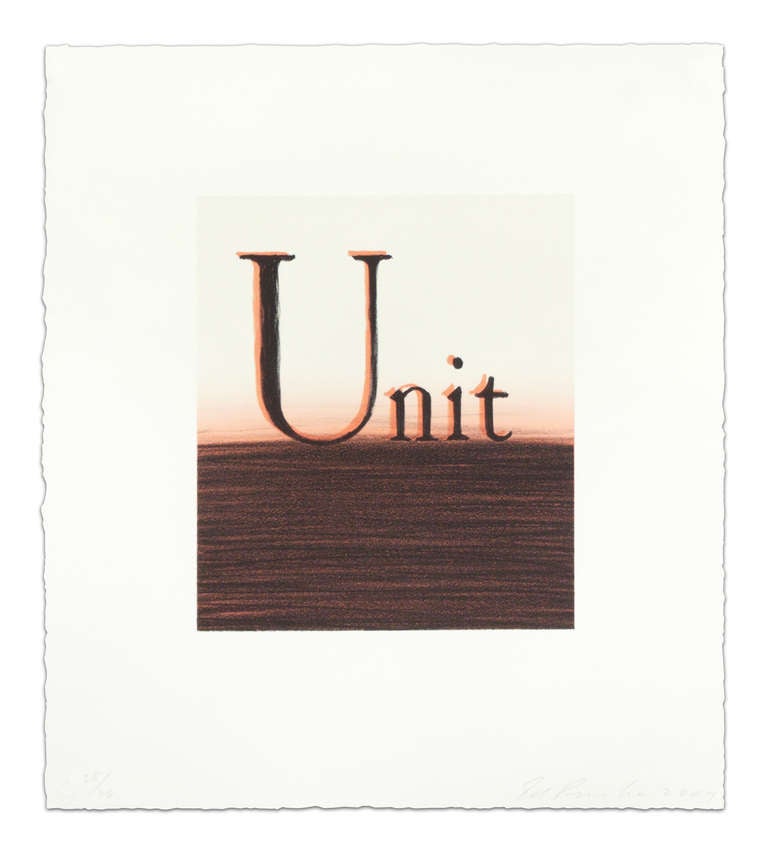 Ed Ruscha - Unit For Sale at 1stDibs