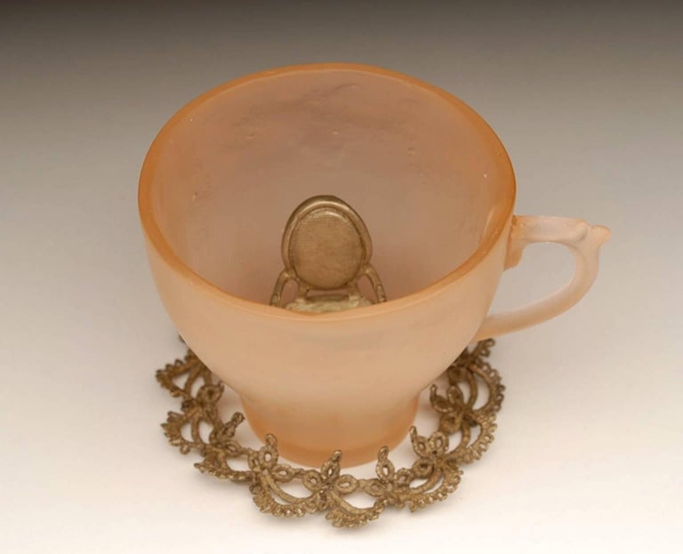 Jennifer Halvorson - Thirst - cast pale orange glass and bronze For ...