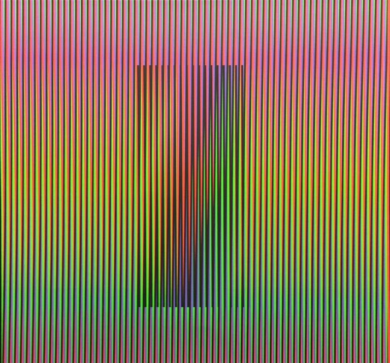 Carlos Cruz-Diez - Chromatic Induction Dual Frequency Permutation 9 at ...