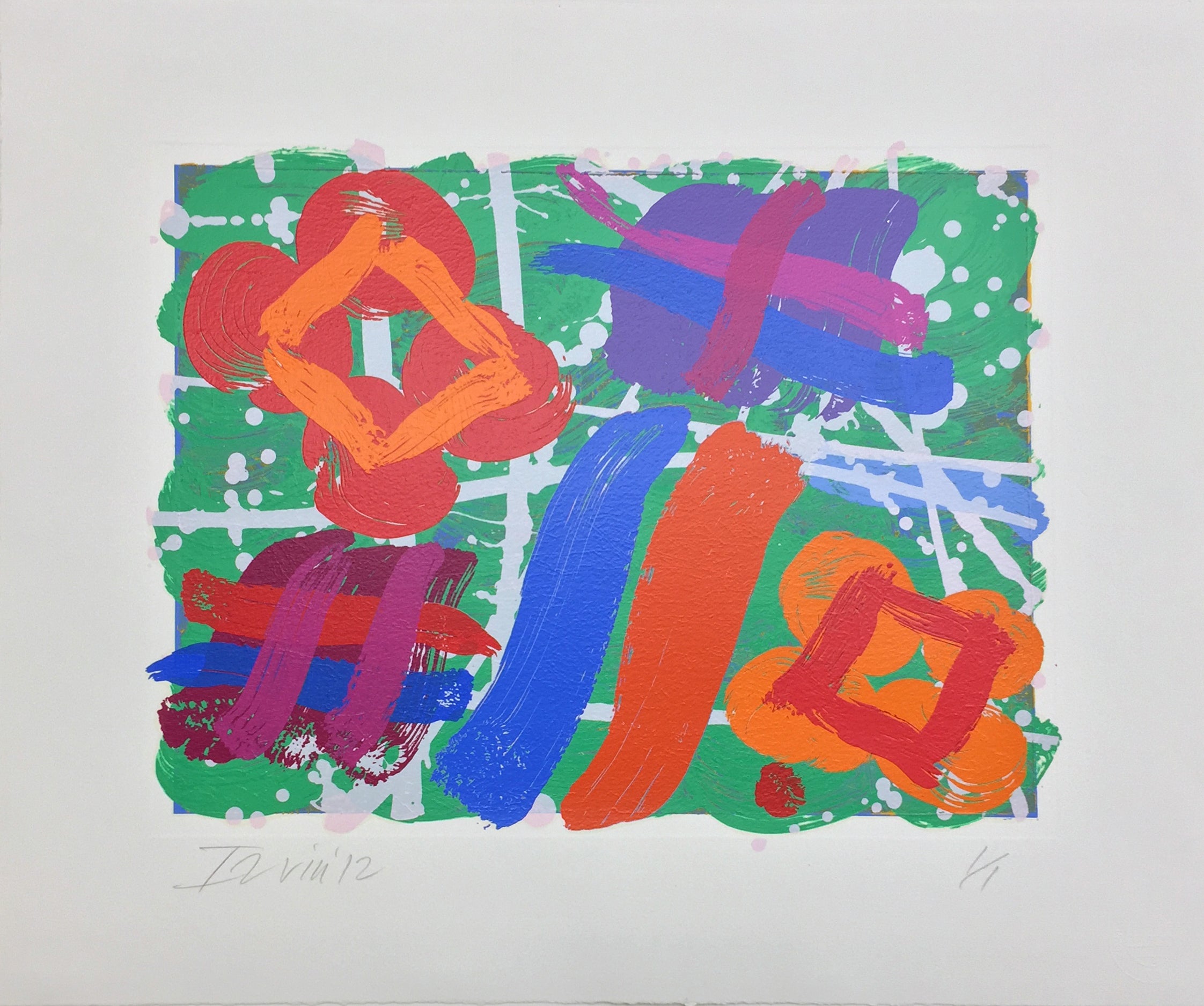 Albert Irvin - Rare, signed artist's proof of Albert Irvin's 'Abbot ...