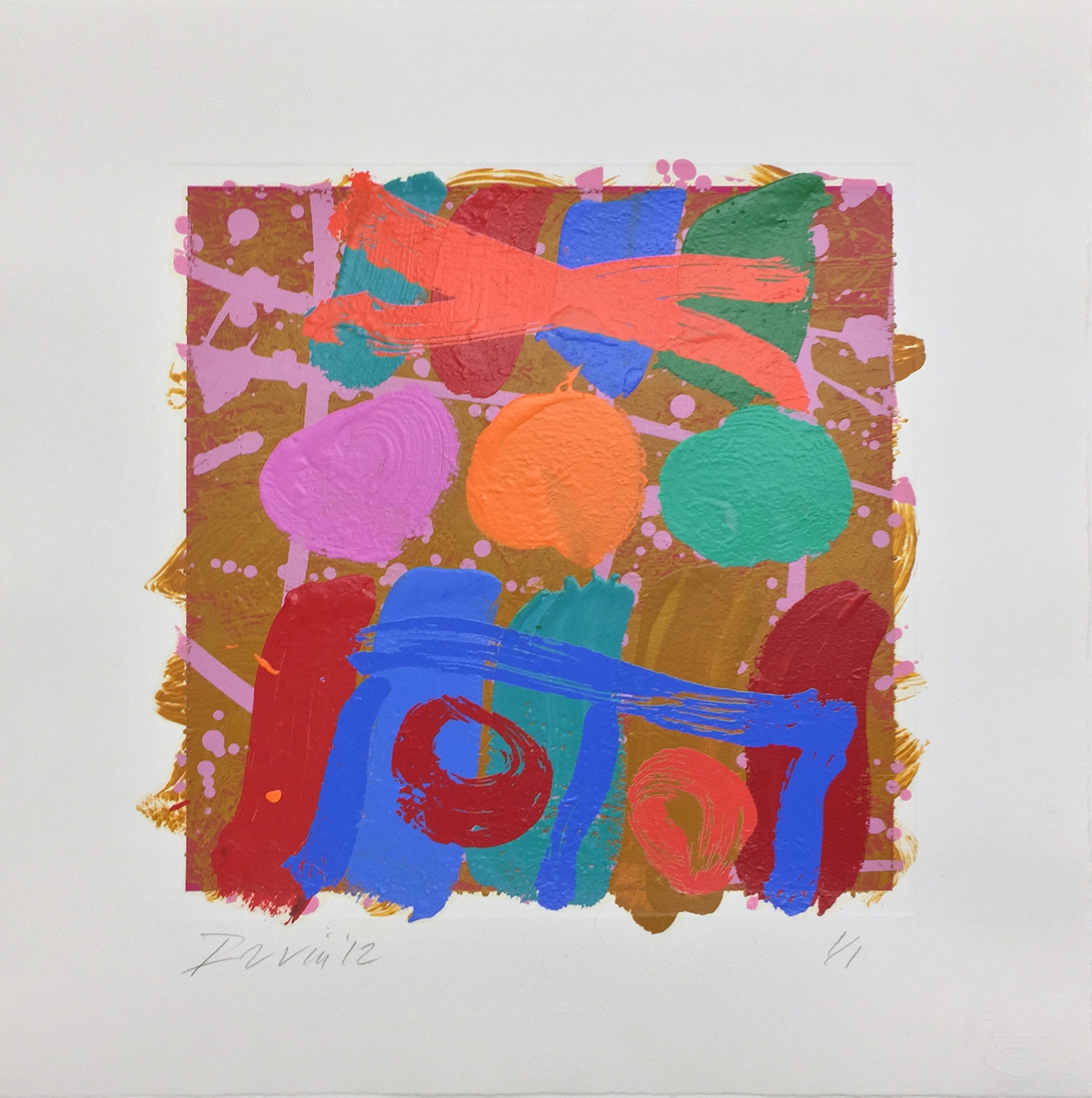 Albert Irvin - Rare, signed artist's proof of Albert Irvin's 'Abbot ...