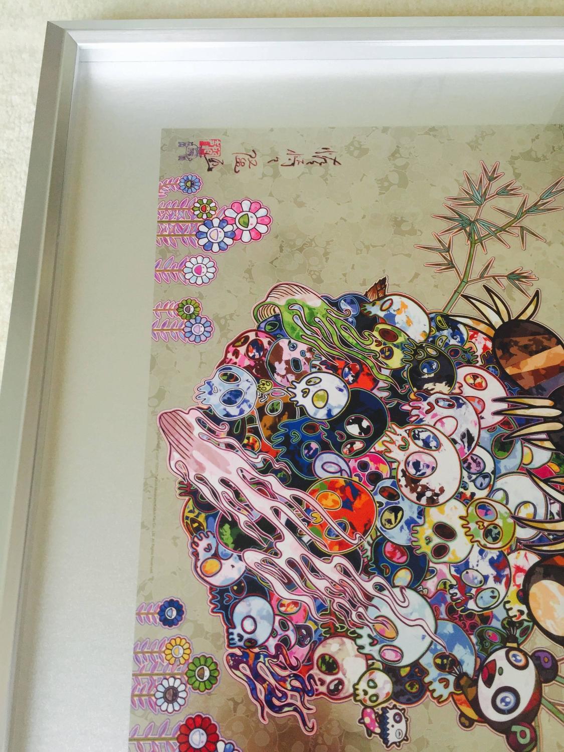 Takashi Murakami - Lithograph - Panda and Cubs -custom framed ...