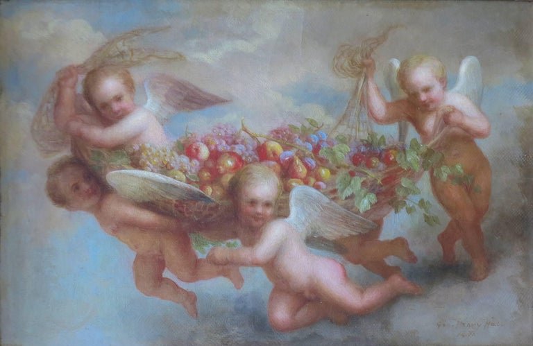George Henry Hall - Cherubs For Sale at 1stDibs | cherubs painting