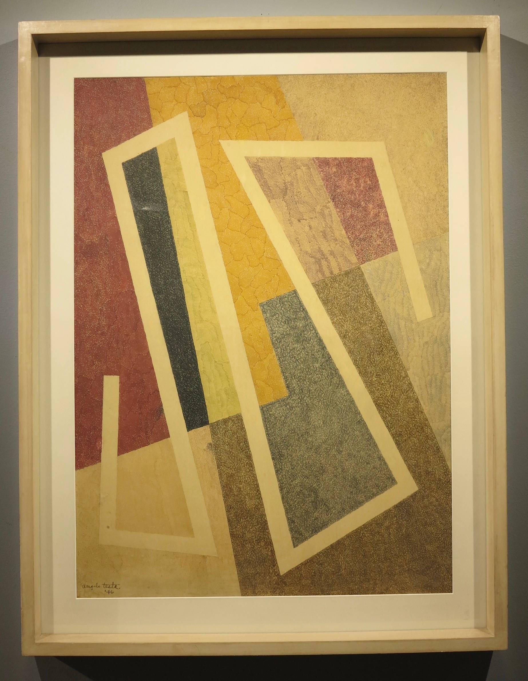 Angelo Testa - Untitled (geometric abstract Chicago artist Moholy-Nagy ...