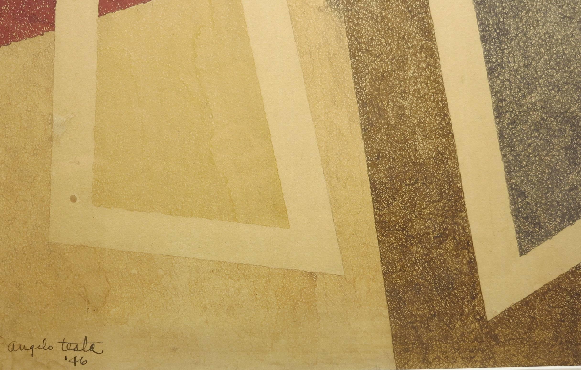 Angelo Testa - Untitled (geometric abstract Chicago artist Moholy-Nagy ...