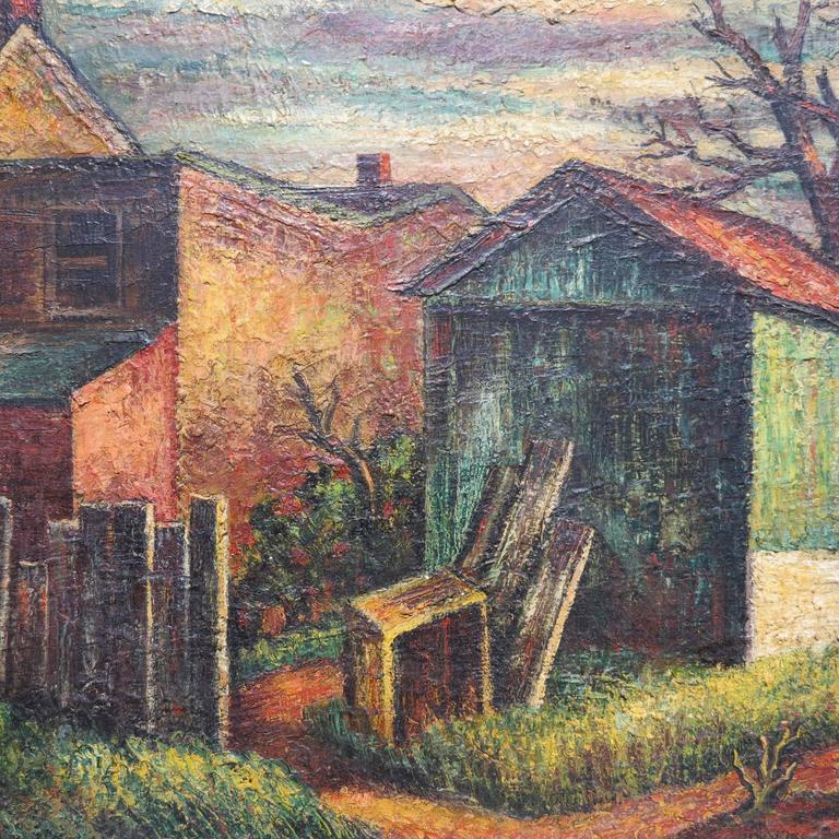 Thomas Flavell - Backyards (WPA Philadelphia cityscape Urban landscape ...