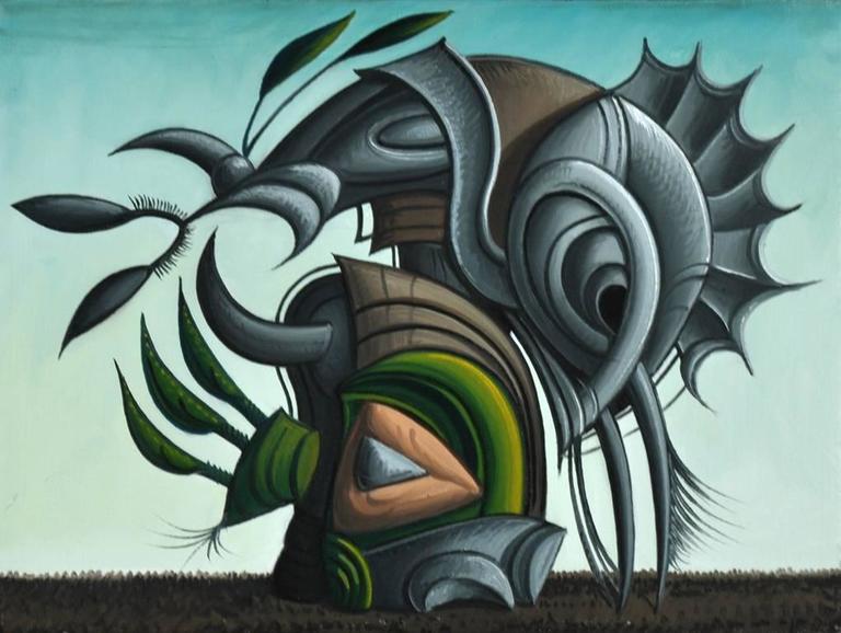 Valton Tyler - Leave Leaf Wet Do, Painting For Sale at 1stdibs