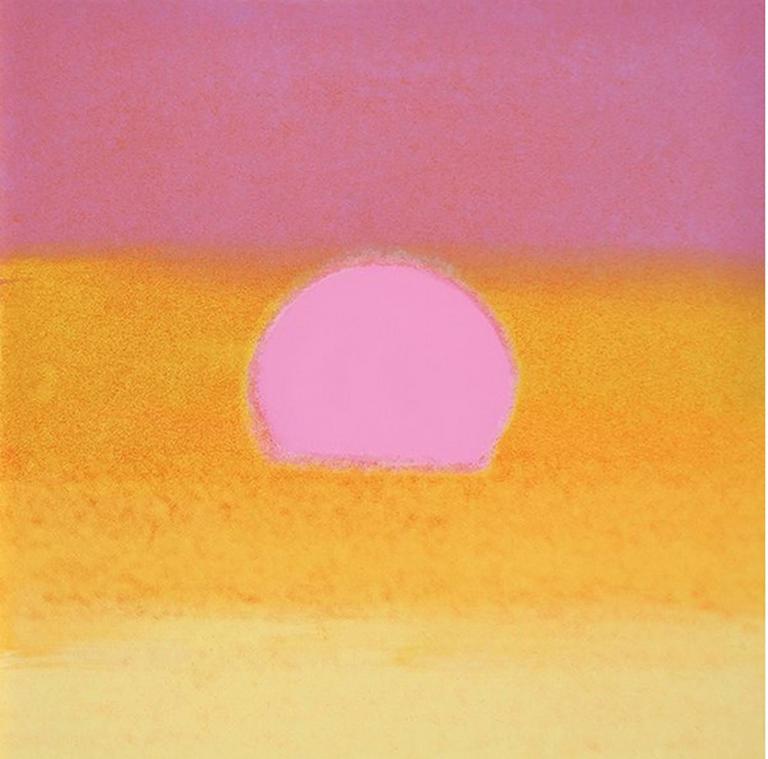 Andy Warhol - Sunset (Unique) (Pink/Yellow), Print For Sale at 1stdibs