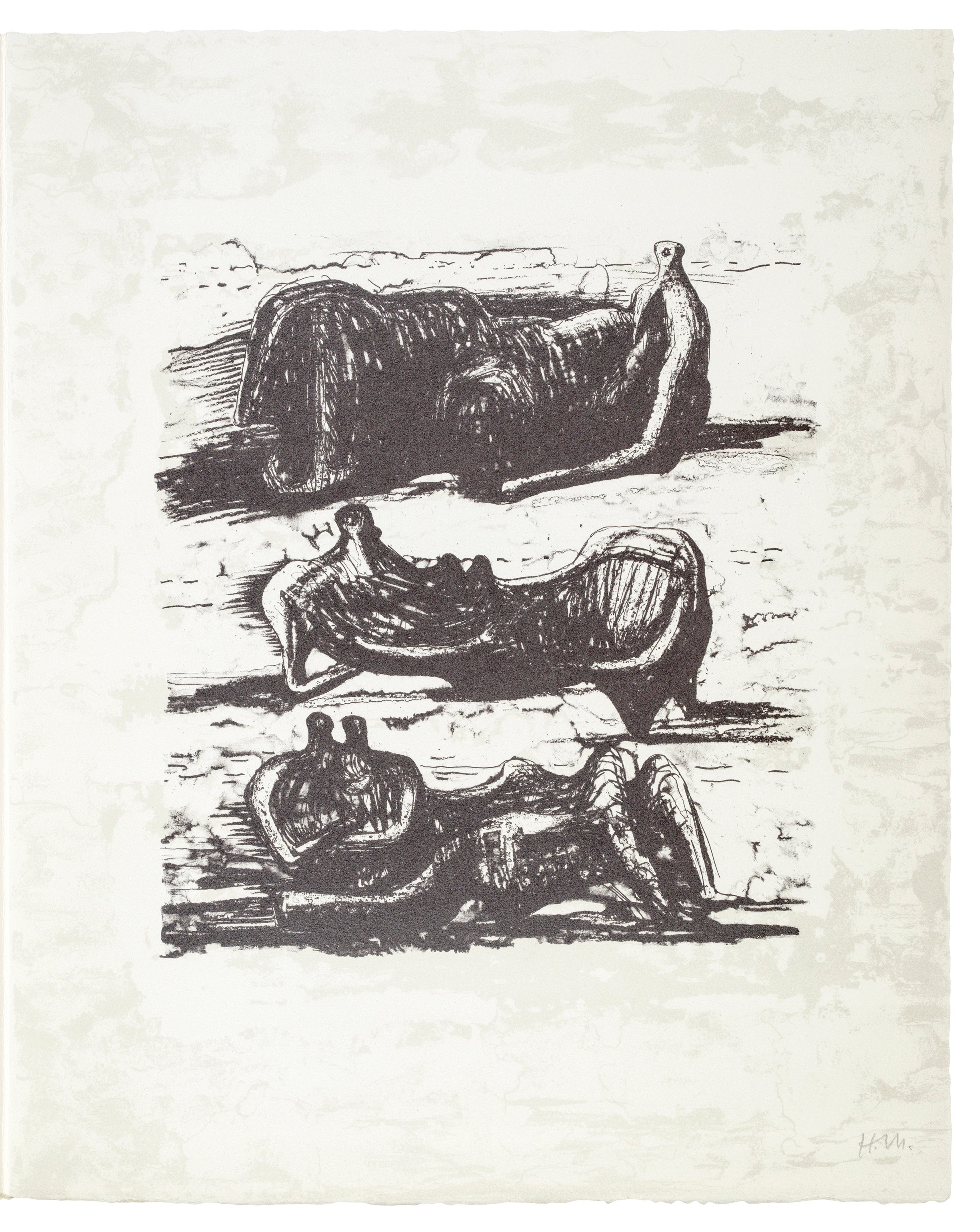 Henry Moore - Poetry: Three Sculptural Forms - Henry Moore, Prints ...