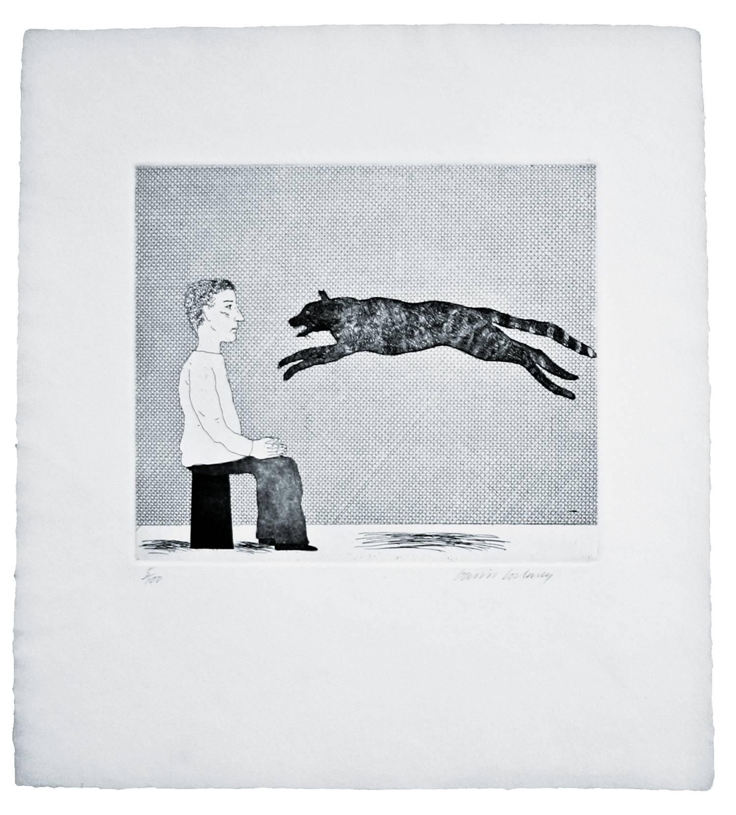 David Hockney - A Black Cat Leaping at 1stDibs