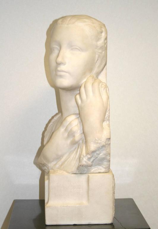 Richard Garbe - Marble Portrait of a Woman For Sale at 1stDibs