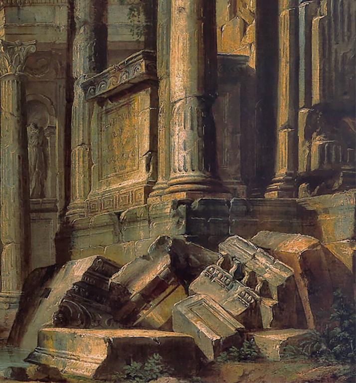 Giovanni Paolo Panini - Capriccio View of Classical Ruins For Sale at ...