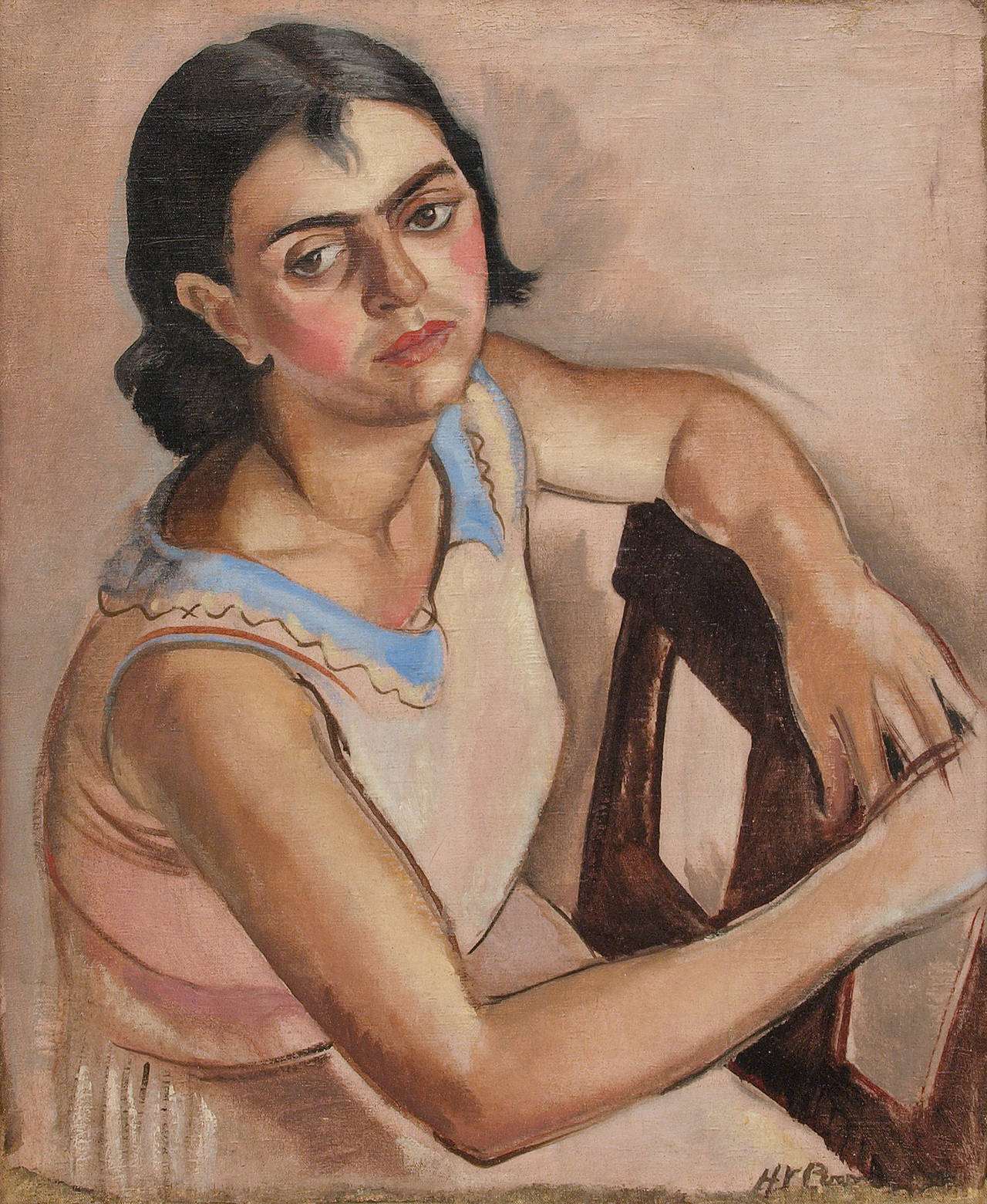 Henry Varnum Poor - Untitled (Portrait of a Young Woman) at 1stDibs ...