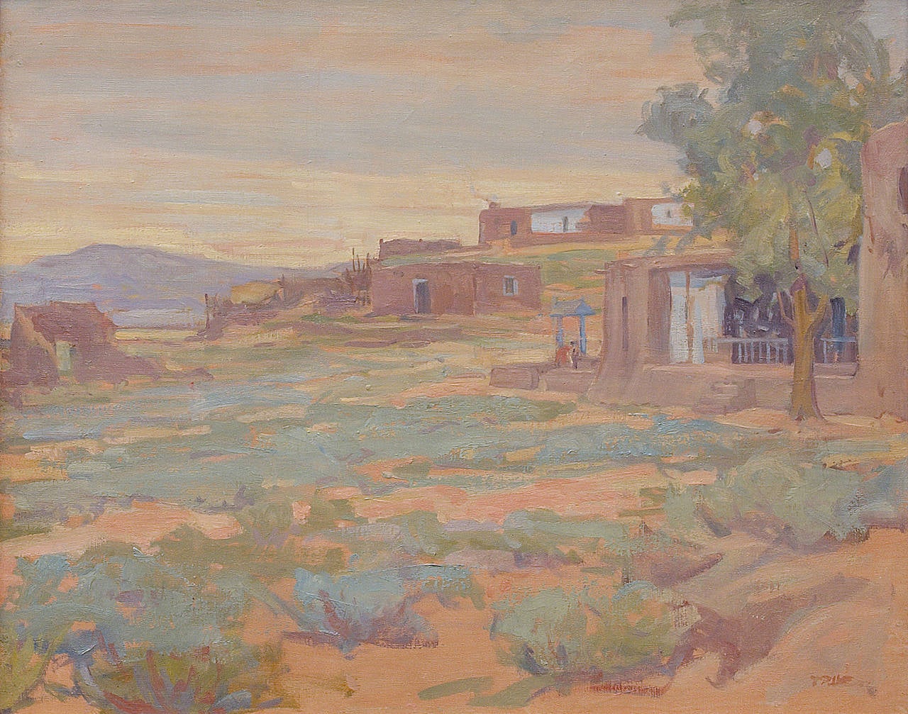 Allen Tupper True - Untitled (Adobes) For Sale at 1stdibs