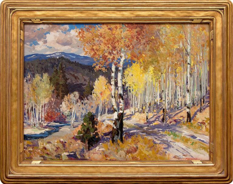 Fremont Ellis - Autumn Aspen - Santa Fe Canyon (New Mexico) at 1stDibs
