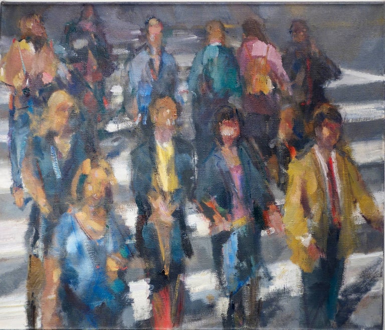 Simon Nicholas - CROSSWALK, people crossing street, city, crowded ...