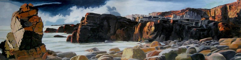 Steve Cope - BIND, coastal landscape, hyper-realism, rocks, waves ...