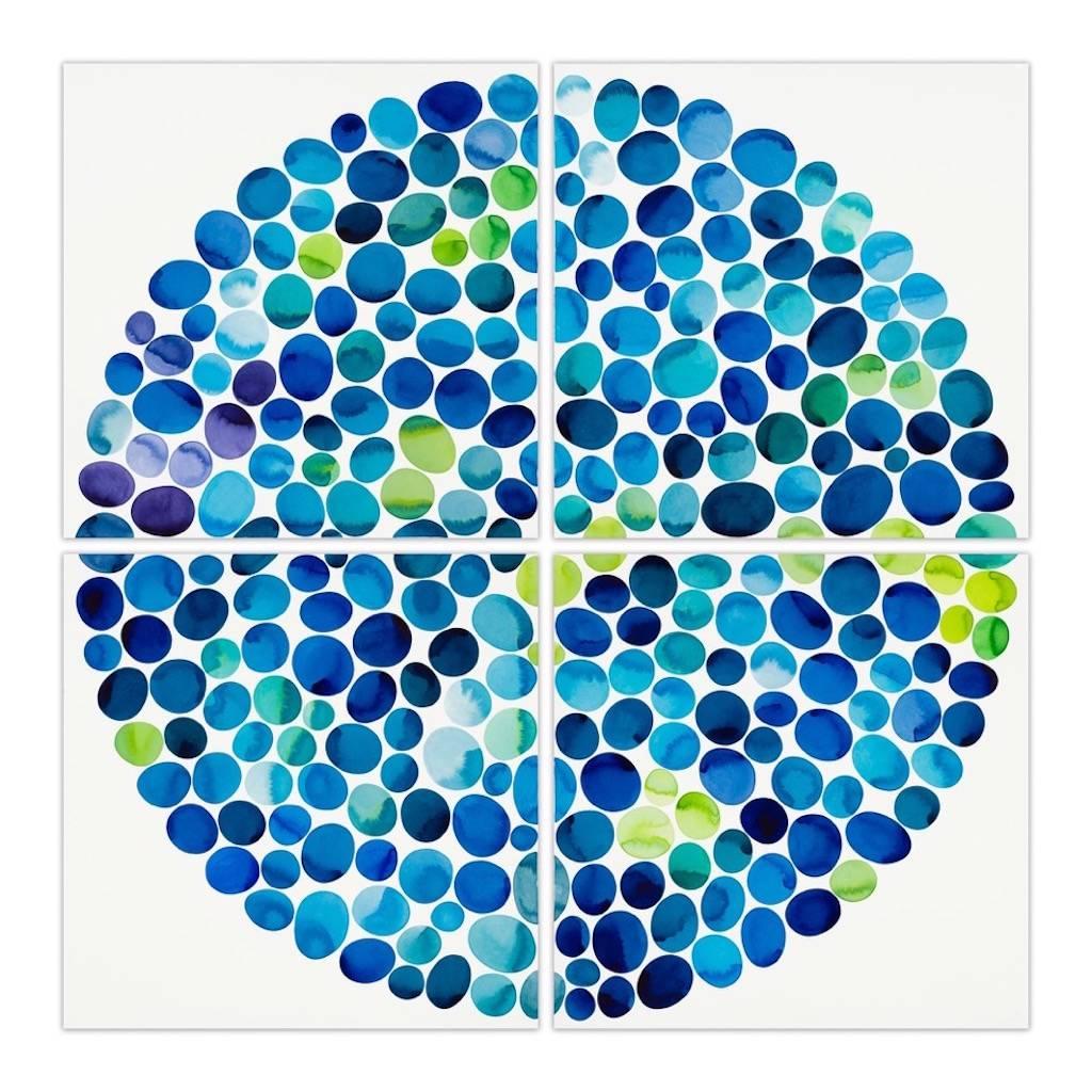 Idoline Duke - Big Blue Flower Panel at 1stDibs