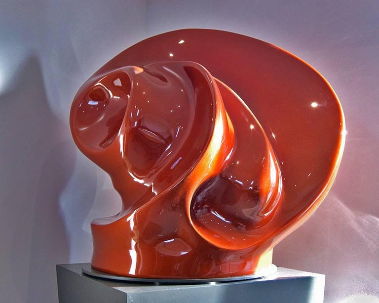 Tim Forbes - Eclipse - glossy, bronze, swirling, gestural abstract ...