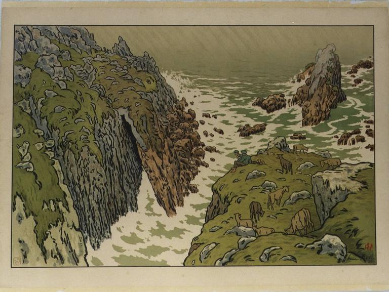 Henri Riviere - La Falaise From Les Aspects de La Nature at 1stDibs
