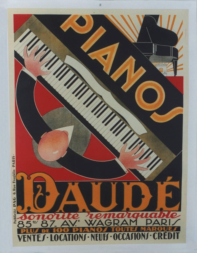 Andre Daude - Large Original Vintage 1920s Art Deco Advertising Poster ...
