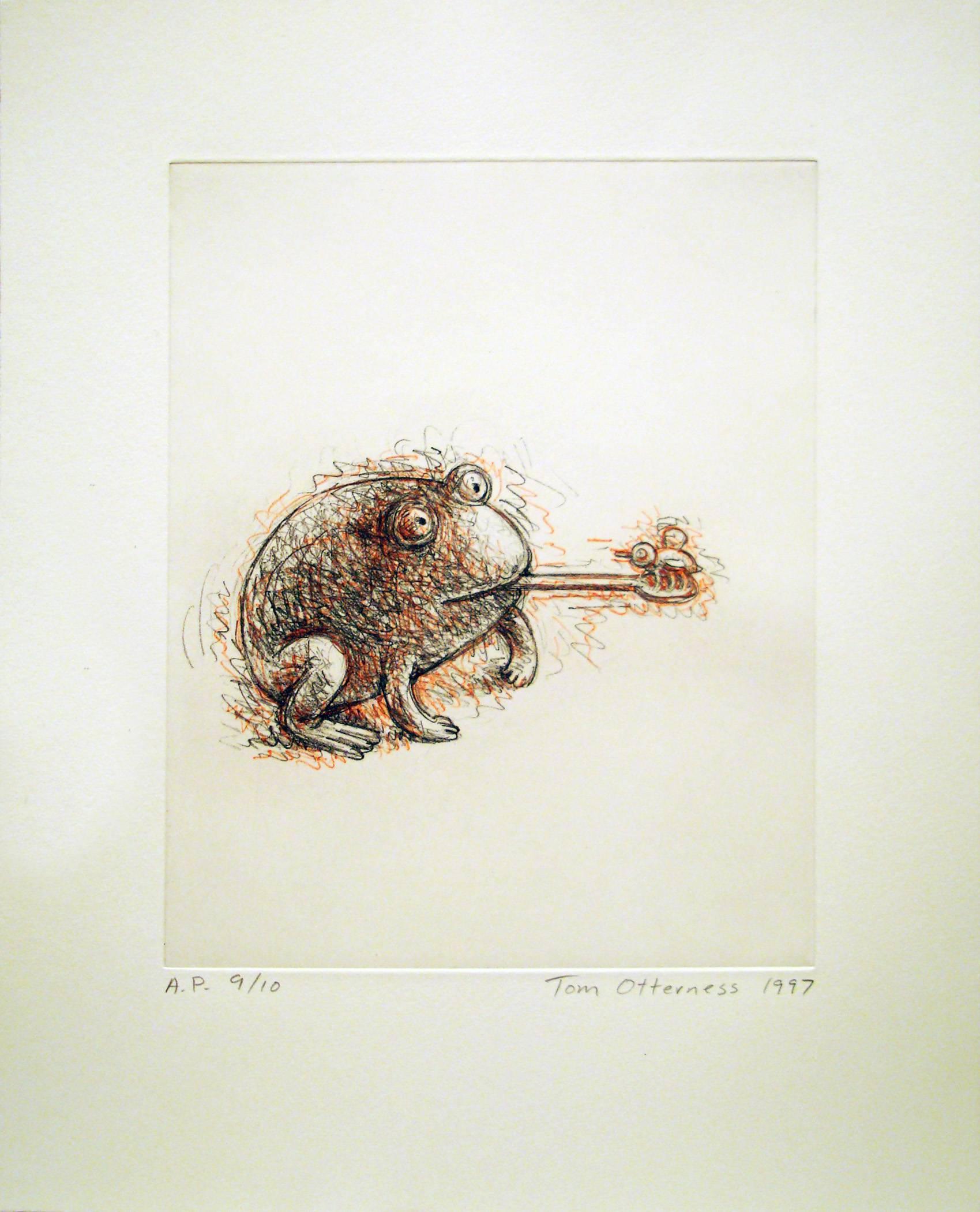 Vintage Frog Drawing - 12 For Sale on 1stDibs