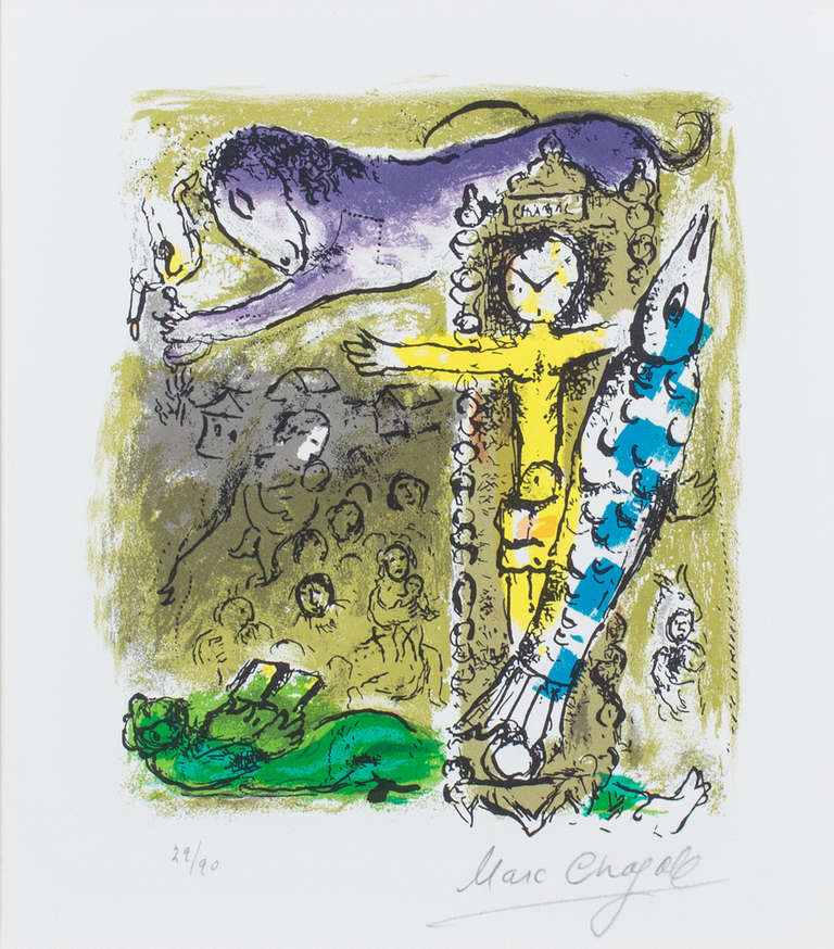 Marc Chagall - Christ as a Clock For Sale at 1stDibs