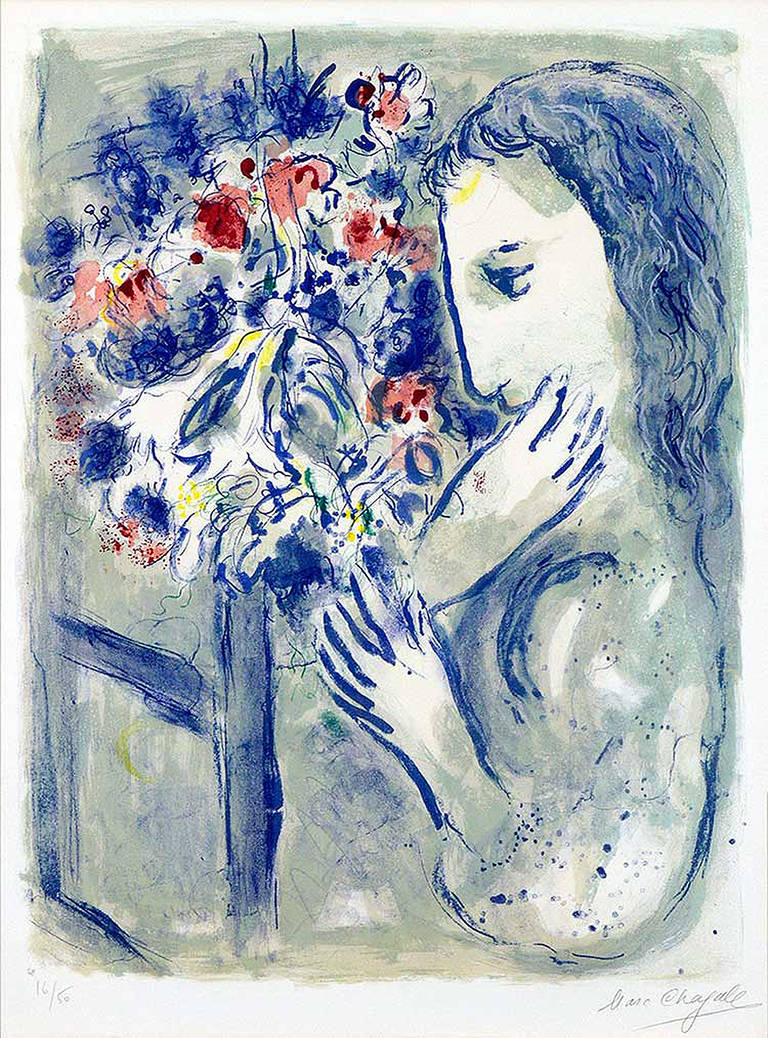 Marc Chagall – Femme pres de la fenetre (Frau durch ein Fenster) im ...