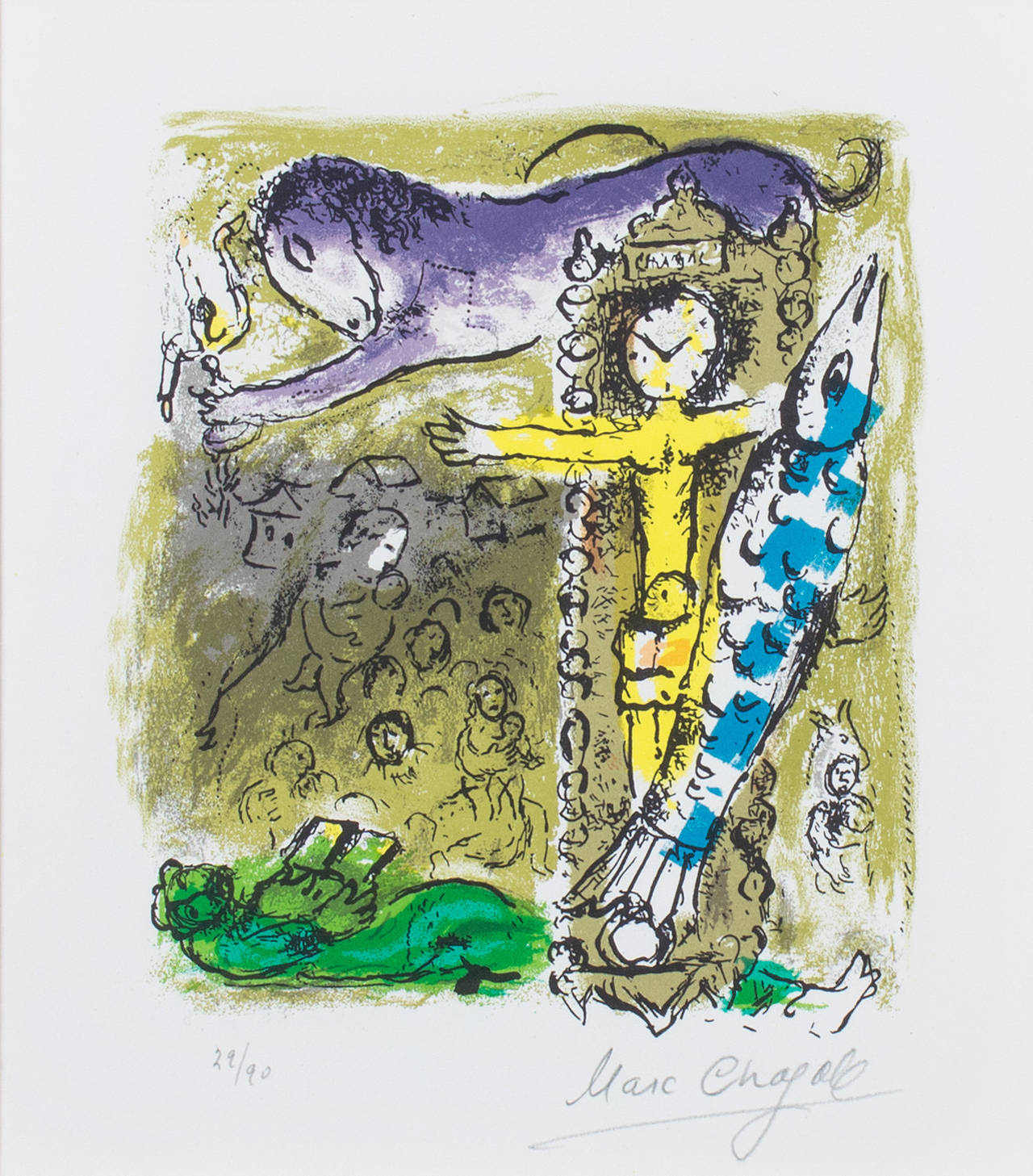 Marc Chagall - Le Christ a l'horloge (Christ as a Clock), 1957 For Sale ...